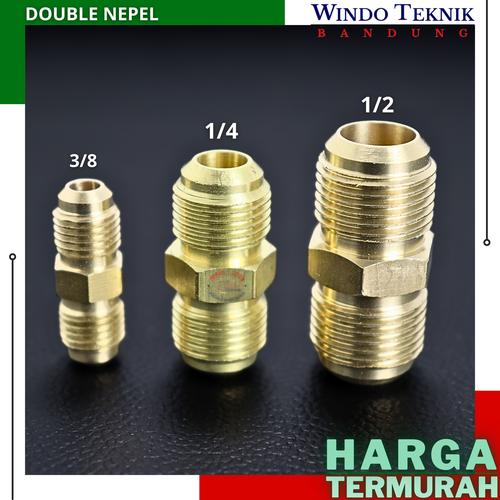 Jual NEPEL TENGAH AC | NUT 1/4 3/8 1/2 INCH | DOUBLE NEPEL | DOBEL NEPEL | SAMBUNGAN PIPA AC ...