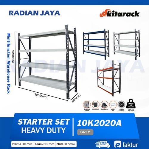 Promo Rak Gudang Besi 1 Ton 2 Meter Rack Gudang 3 Susun 1 Ton / Layer ...