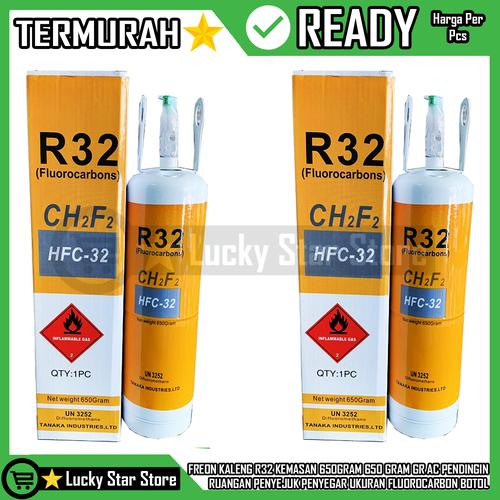 Jual Freon Kaleng R32 Kemasan 650gram 650 Gram Gr Ac Pendingin Ruangan ...