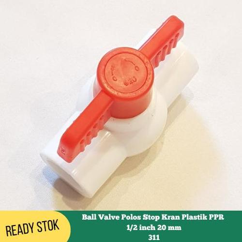 Jual Ball Valve Polos Stop Kran Plastik PPR 1/2 inch 20 mm - Jakarta ...