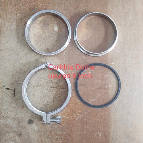 Jual Tri clamp ferrule sanitary stainless 304 ukuran 6 inch Gasket Epdm ...