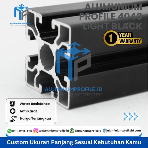 Jual ALUMINIUM PROFILE 4040 P8 T SLOT BLACK PER 1 CM SANGAT MURAH DAN ...