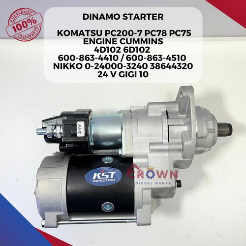 Jual Dinamo Starter PC75 UU-3 / PC78 / 4D95 KST 600-863-3210 6008633210 ...