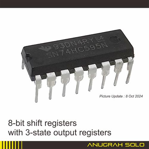 Jual IC 74HC595 8-Bit Shift Serial Register SN74HC595N SN74HC595 DIP ...