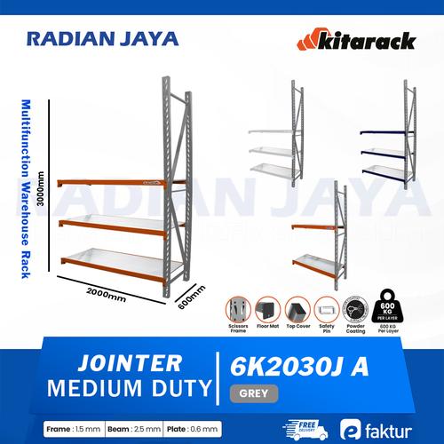 Promo Rak Gudang Besi 600kg 3 Meter Rack Gudang 4 Susun Jointer Rak ...