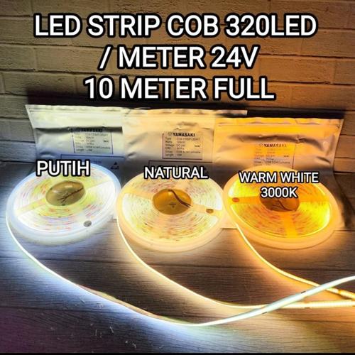 Jual YAMASAKI LED STRIP DC 24V COB 320LED / METER IP33 10M 10 METER ...