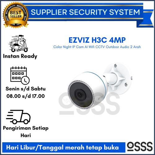 Jual EZVIZ H3C 4MP Color Night IP Cam AI Wifi CCTV Outdoor IP67 2 Way ...