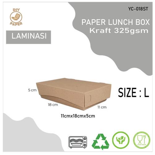 Jual PAPER DELI BOX FOOD (MODEL 2 SIZE L TYPE: YC-018ST KRAFT 325 GSM ...