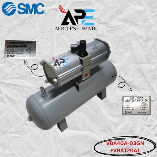 Jual AIR TANK BOOSTER SMC VBAT20A1 + VBA40A-04GN - Jakarta Barat - AERO PNEUMATIC | Tokopedia