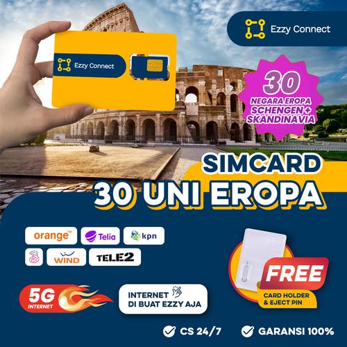 Jual Simcard Eropa Schengen 30 Negara UNLIMITED DATA | Europe 30 Countries Plug & Play Simcard ...