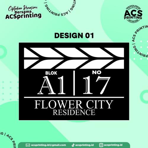 Jual Custom Nomor Rumah Papan Alamat Nomer No Minimalis UV Print ...