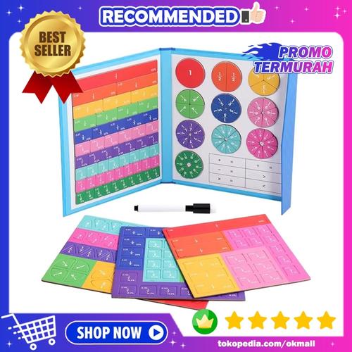 Promo Papan Mainan Edukasi Anak Belajar Pecahan Matematika Magnetic ...