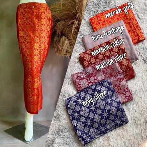 Promo Rok Songket Instan Span / Rok Wanita Motif Songket / Rok Instan ...