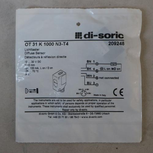 Jual DI-SORIC SENSOR OT 31K 1000 N3-T4 - Kab. Sidoarjo - Di-soric ...
