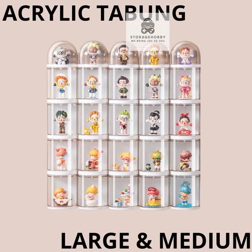 Jual ACRYLIC DISPLAY PREMIUM TABUNG 360° ROTATING- LABUBU PREMIUM ...