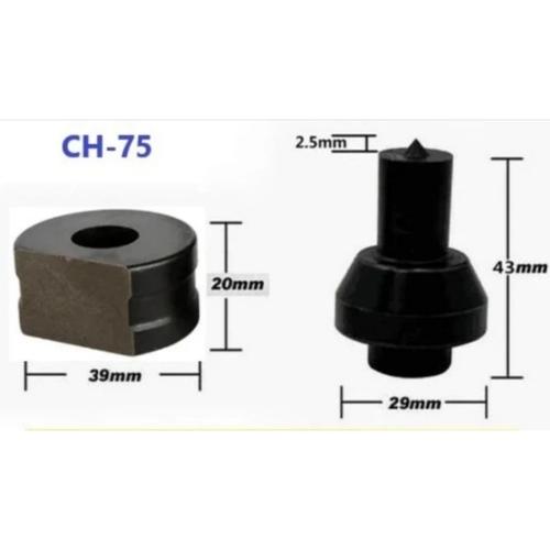 Jual Punching Dies 4-22mm CH-75 Mata Punch Busbar Pon Besi Hydraulic ...