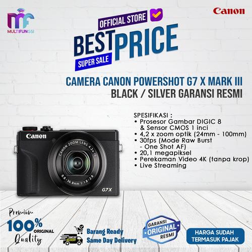 Promo Camera Canon PowerShot G7 X Mark III Black / Silver Garansi Resmi ...