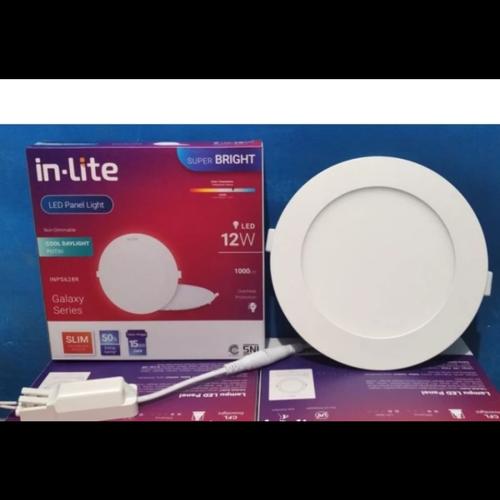 Promo Lampu Downlight LED Panel In-Lite InLite 12W 12 Watt Bulat Inbow ...