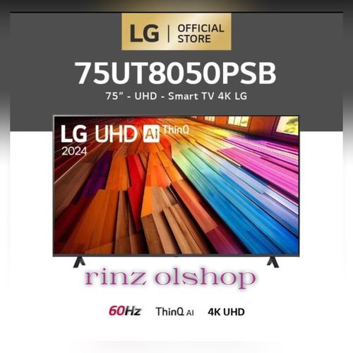 Promo LED TV LG 75UT8050 SMART TV UHD 4K THINQ AI 75UT8050PSB Cicil 0% ...