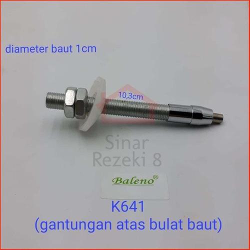 Jual K641 Gantungan Kaca ATAS Bulat Baut Bracket Ambalan Kawat Sling ...