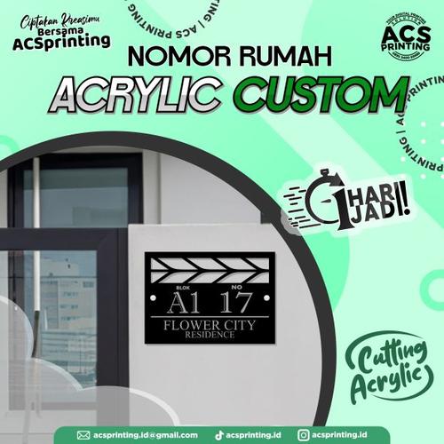 Jual Custom Nomor Rumah Papan Alamat Nomer No Minimalis UV Print ...