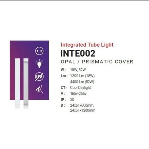 Jual Inlite lampu t8 led integrated prismatic INTE002 18w prismatic ...