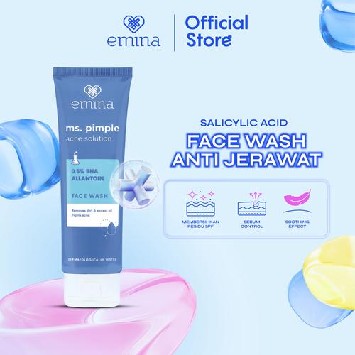 Jual Emina Ms. Pimple Acne Solution Face Wash 50 mL - Solusi Atasi ...