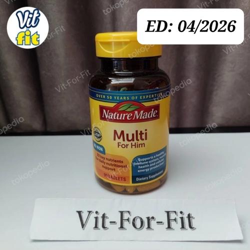 Jual Nature Made Multi for Him - 90 tablets Multivitamin NatureMade ...