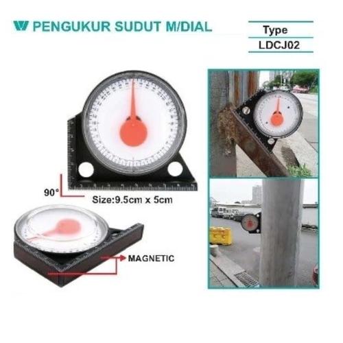 Jual Dial Magnet Waterpas Degree Busur Derajat Angle Level Finder Meter ...