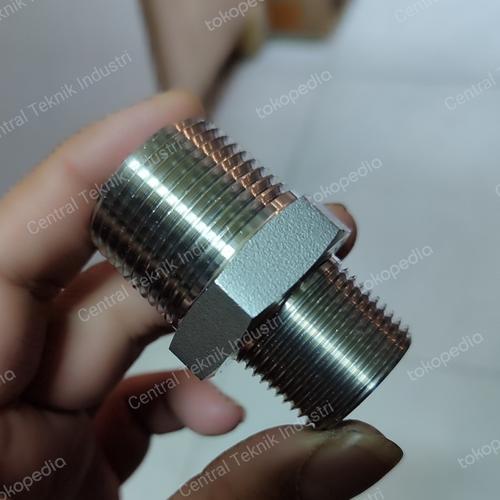 Jual Double Nepel Reducer 1/2" x 3/8" inch Stainless Ss304 Class 3000 ...