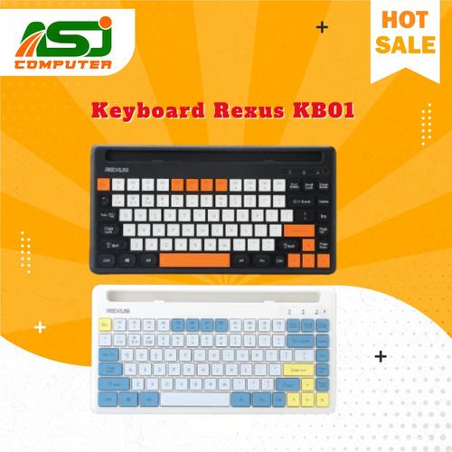 Jual Keyboard Rexus KB01 Mosaic Dual Connection Bluetooth Wireless - Putih - Kab. Sleman - ASJ ...