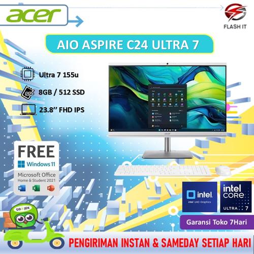 Jual Acer Aio Aspire C24 Ultra 7 155U 8Gb 512Gb W11+OHS 23.8Fhd 1Y - Jakarta Selatan - FLASH IT ...