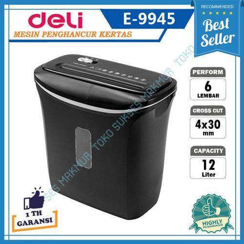 Jual Deli E9945 Paper Shredder / Penghancur Kertas Otomatis Kapasitas ...
