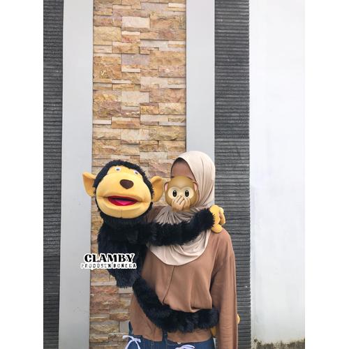 Jual Boneka Dongeng Mulut Cablak Muppet Monyet Jumbo Ukuran 1 Meter ...