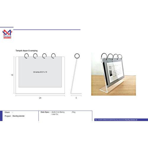 Jual akrilik display kalender//akrilik kalender - 24X5X18 - Jakarta ...