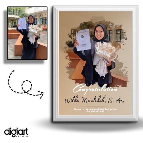 Jual Design Sketsa Hadiah ulang tahun/ Wisuda/ Graduation - Tanpa ...