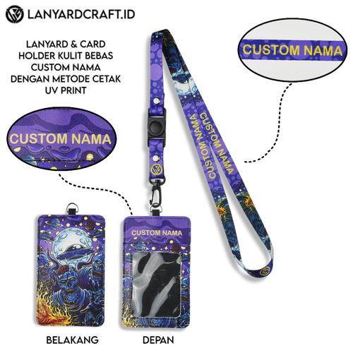 Jual V3 Id Card Holder Leather Custom + Lanyard Custom Nama Grim Reaper ...