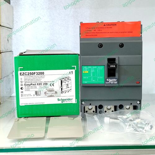 Jual MCCB SCHNEIDER 3P 200A 18kA EZC250F3200 3P AC 440V 200A - Kab ...