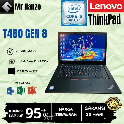 Jual lenovo thinkpad T480 i5 gen8 - ram 8gb - ssd 256gb - 14'' FHD ...