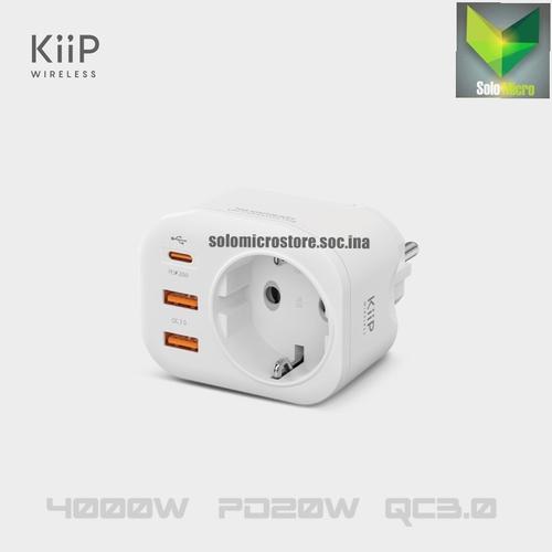 Jual KIIP WIRELESS C26T TRAVEL ADAPTOR 25 FAST CHARGER DUAL USB (18W ...