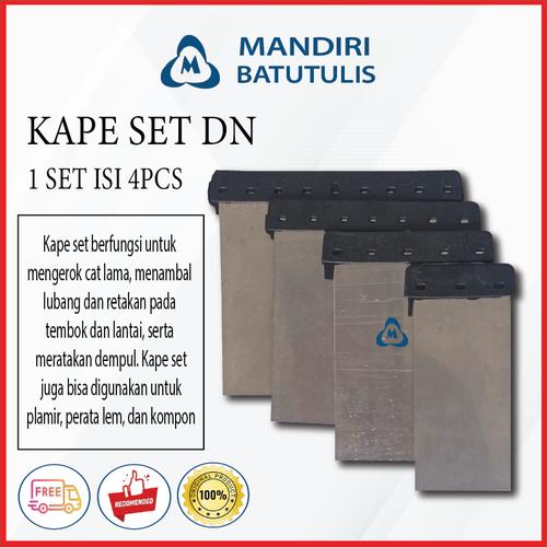 Jual Kape Set DN - Kape Plat Besi - Scraper - Sekrap - Scrap Isi 4 pcs ...