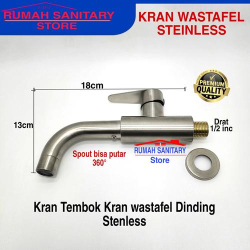 Jual Kran Tembok Panjang kran wastafel Dinding / tembok Steinless 304 ...