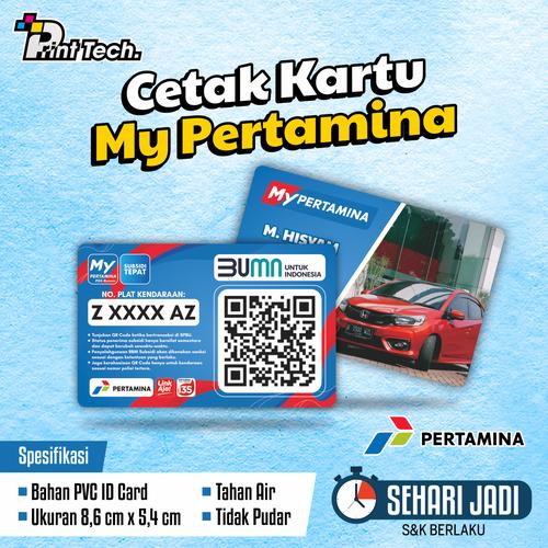 Jual Cetak Kartu Barcode My Pertamina Custom Foto Bahan PVC ID Card - Desain 2 - Kab. Sumedang ...
