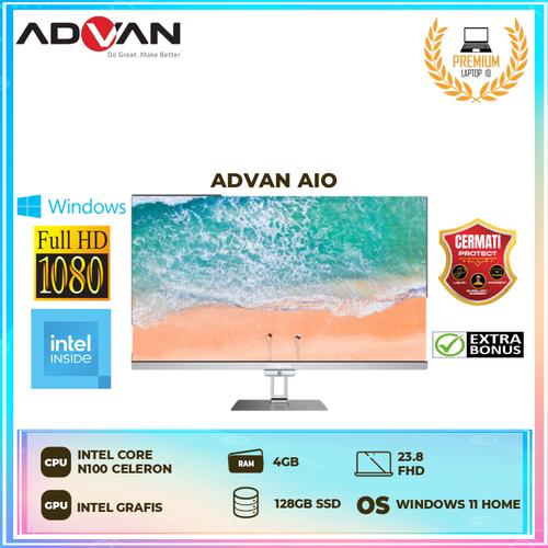 Jual PC All In One (AIO) ADVAN N100 4GB Ram 128GB Ssd 23.8 Full-HD ...