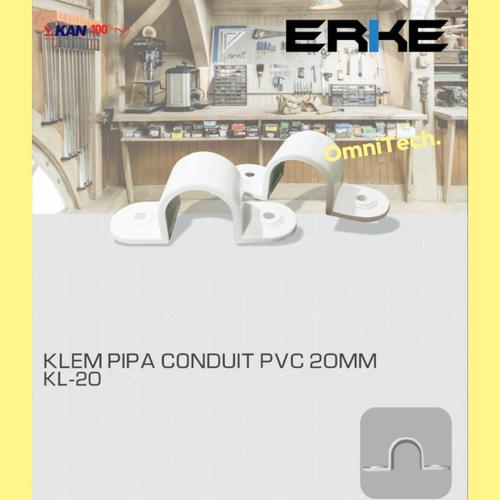 Jual Klem Pipa Pralon Listrik Conduit Konduit 20mm Putih PVC Penjepit ...