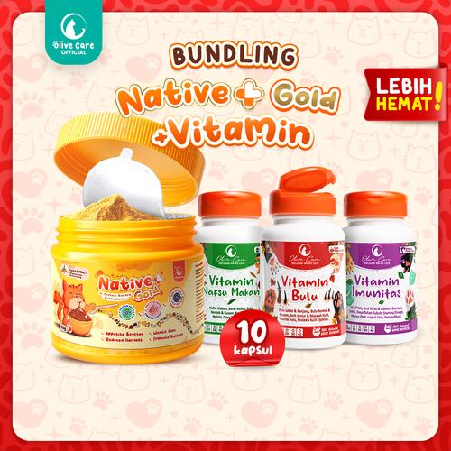 Promo Olive Care Vitamin Kucing NATIVE+ & VITAMIN Nafsu Makan/Bulu ...