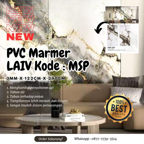 Jual Marmer PVC Dinding Glossy | UPVC Marmer LAIV Tebal 3mm Kode MSP ...