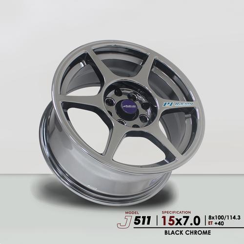 Jual J511/P1 RACING BLACK-CHROME H8 VELG JF LUXURY R15 - Kota Palembang ...