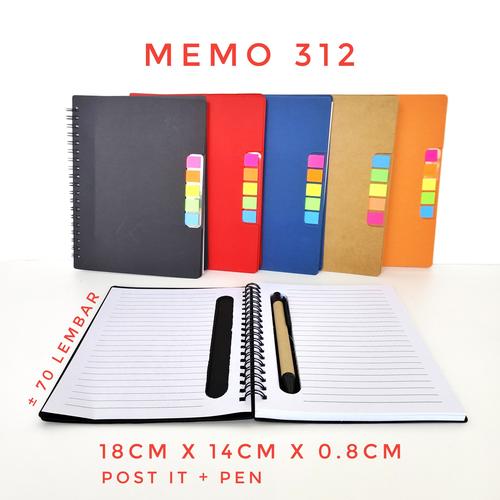 Jual Buku memo 312, notebook , notes ,buku memo souvenir promosi ...