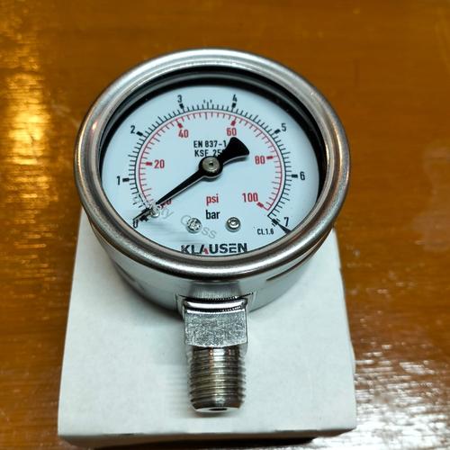 Jual pressure gauge 2,5 inch full ss model raket 0-7 bar - Jakarta ...